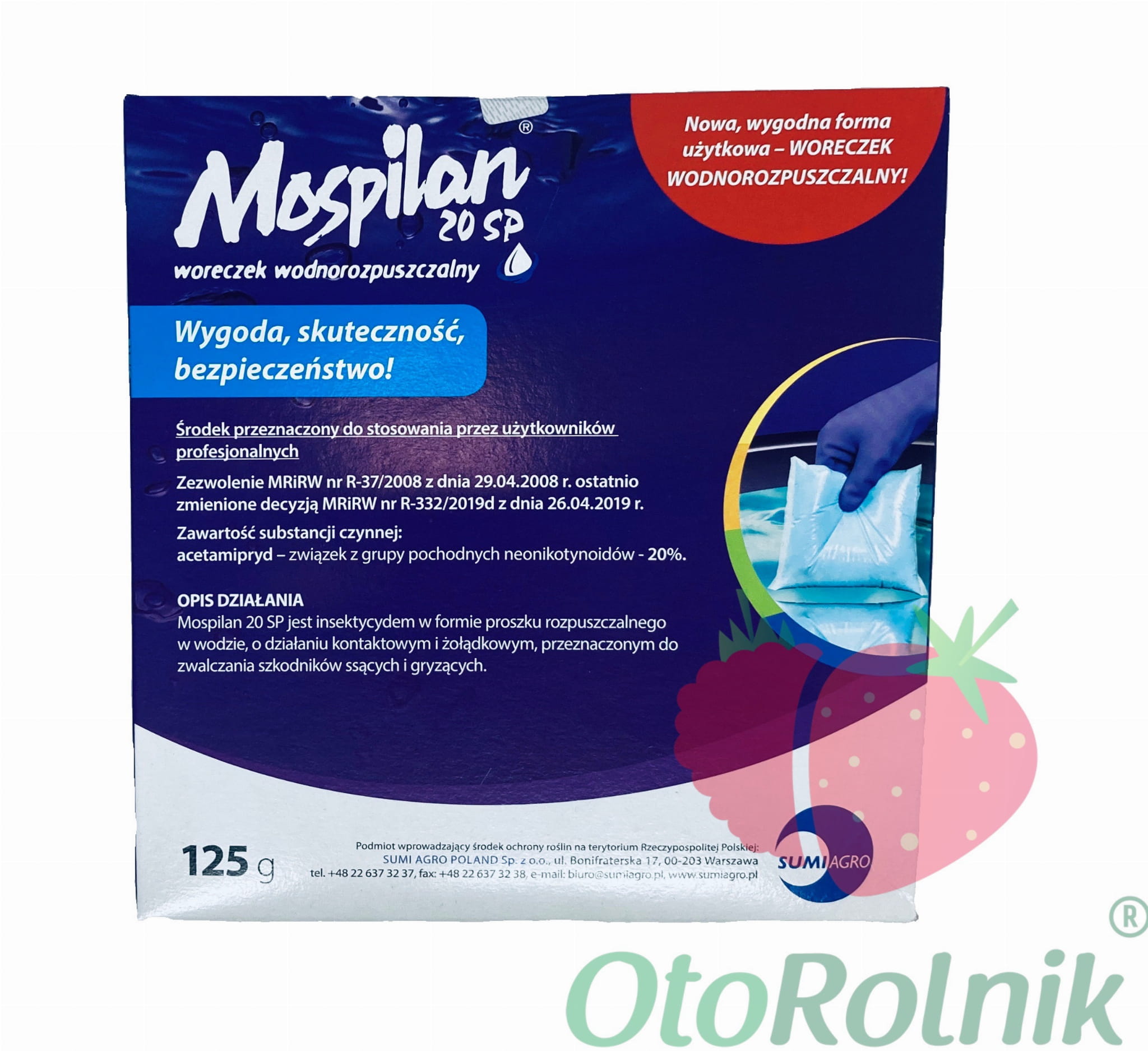 Mospilan 20 SP 125g / Sumi Agro / Owadobójcze / Środki ochrony roślin ...